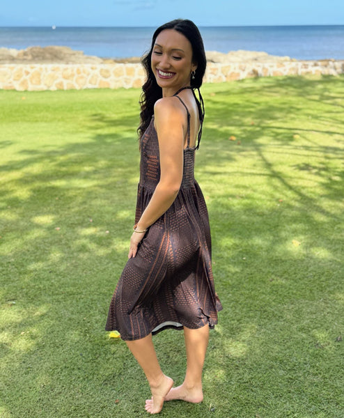 Kupulau Midi Dress Pewa – Hae Hawaii