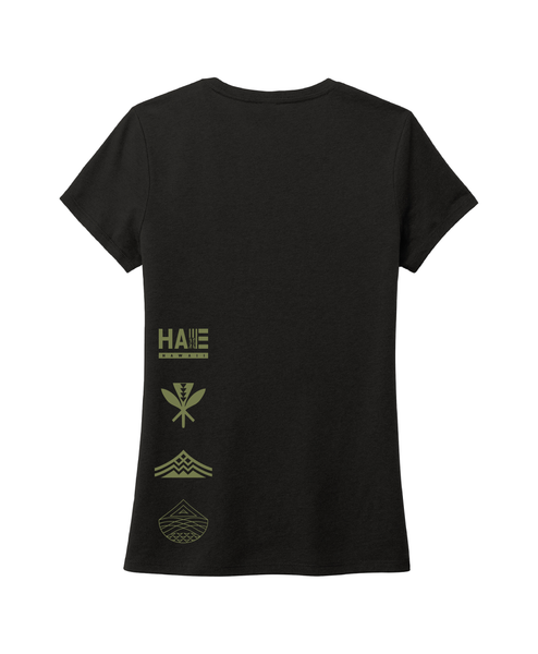 Aloha Aina Wahine Tee Black – Hae Hawaii