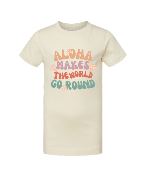 Aloha Makes the World Go Round Keiki Tee – Hae Hawaii